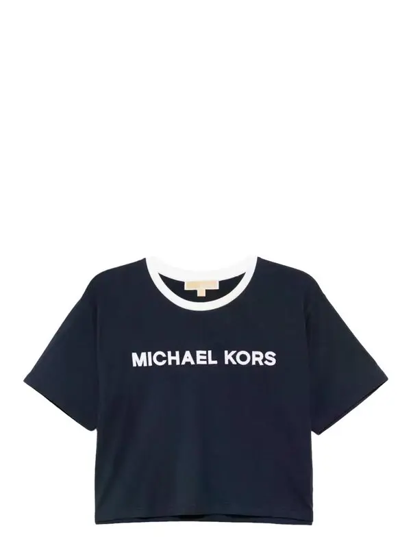 Michael Kors Logo-embroidered T-shirt - Blue