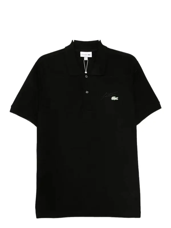 Lacoste Logo-embroidered Polo Shirt - Black