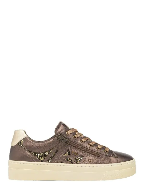 NEROGIARDINI Glitter Platform Sneakers - Bronze