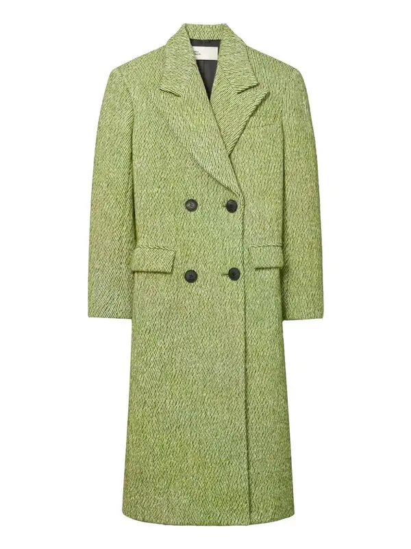 Tory Burch Twill Double-breasted Coat - Green