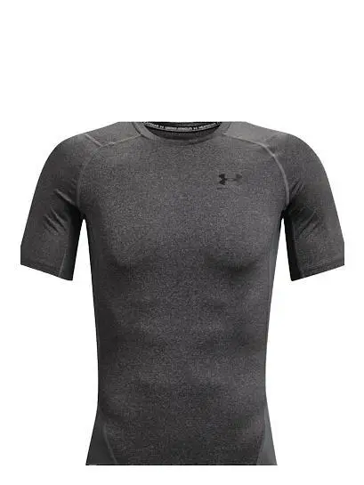 Under Armour Heatgear Compression Short Sleeve T-shirt - Carbon Heather/black