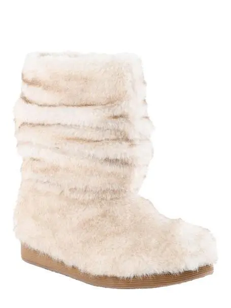 Bc Footwear Teddy Faux Fur Bootie - Natural