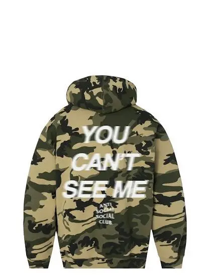 ANTI SOCIAL SOCIAL CLUB X Wwe "you Can't See Me" Hoodie - Camo