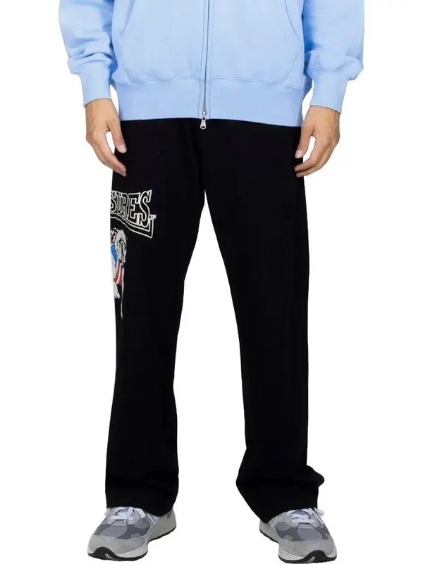 PLEASURES Bulldog Cotton Sweatpants - Black