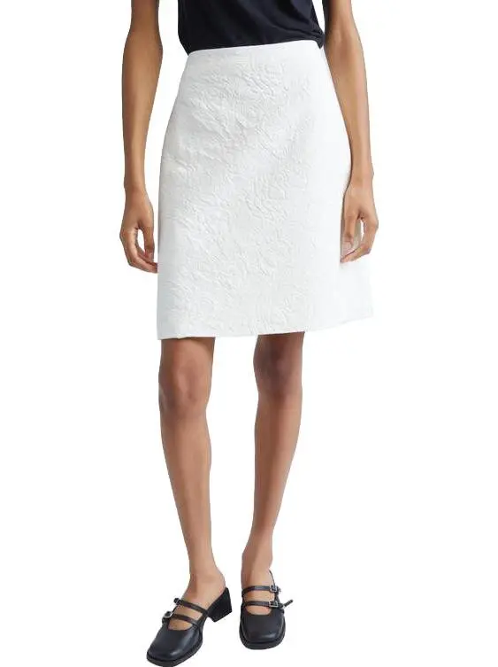 Sandy Liang Ina Jacquard A-line Skirt - White