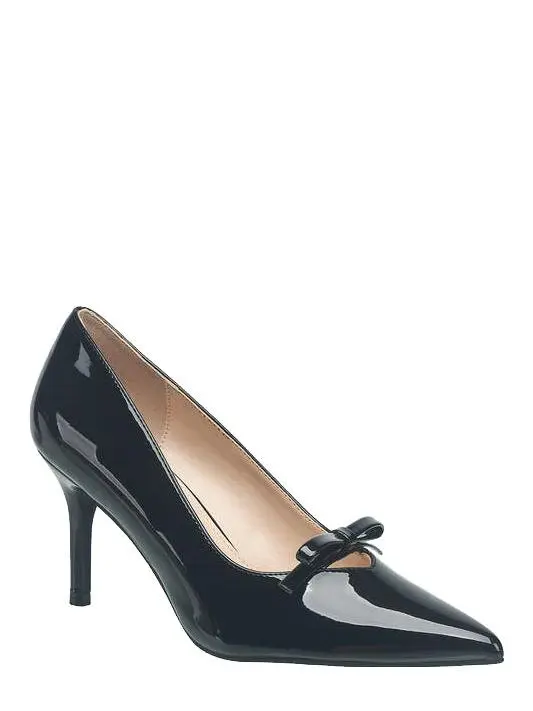 French Connection Pointed Toe Pumps With Bow Detailing - Black
