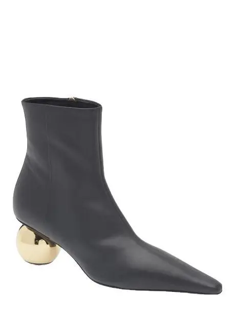 Marni Orb Pointed Toe Bootie - Black