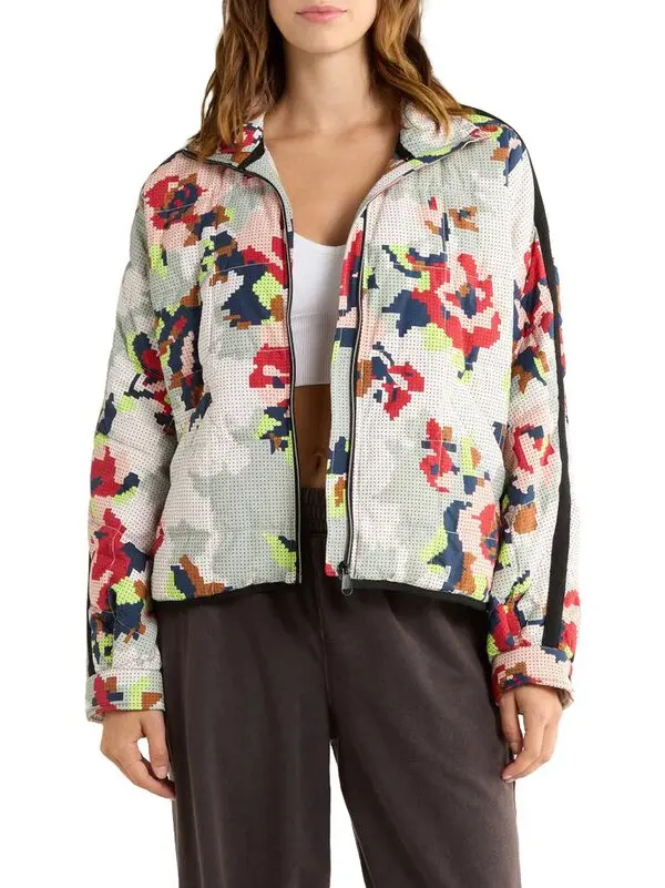 Free People Pippa Packable Puffer Jacket - Cross Stitch Floral