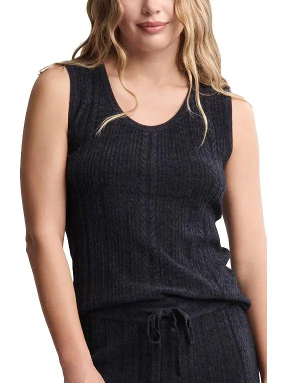Barefoot Dreams Cozychic™ Cable Knit Tank - Black