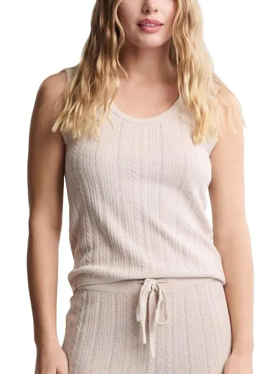 Barefoot Dreams Cozychic™ Cable Knit Tank - Stone