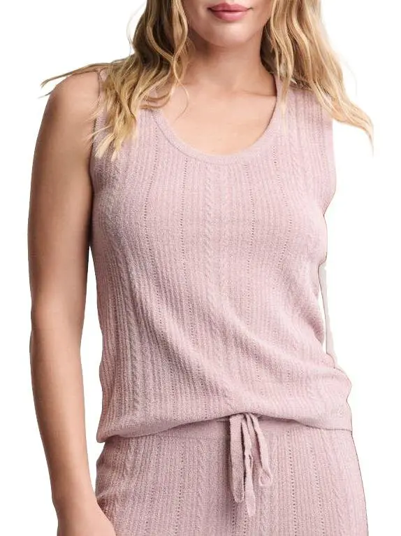 Barefoot Dreams Cozychic™ Cable Knit Tank - Teaberry