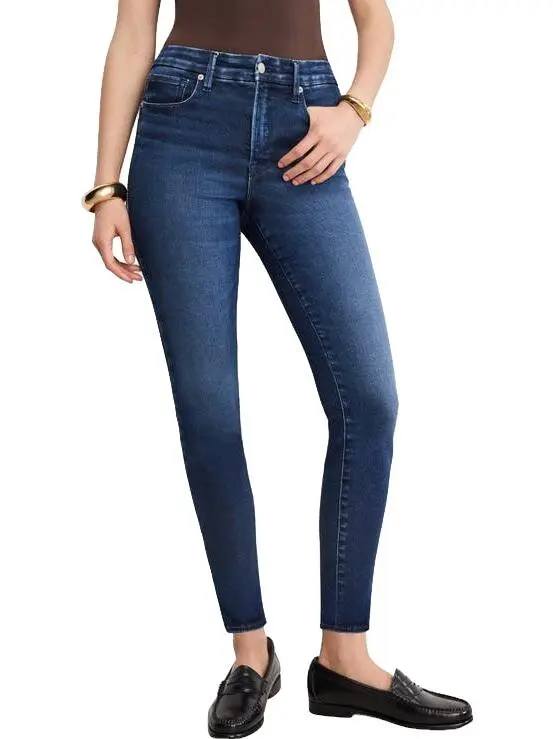Good American Soft-tech Good Legs Frayed Skinny Jeans - Indigo1068