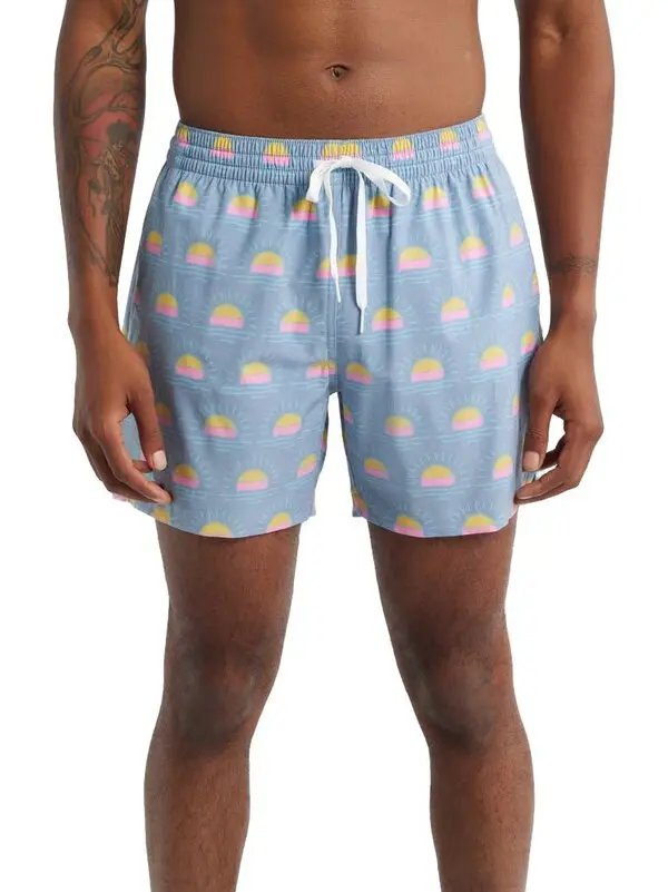 CHUBBIES Heat Waves Classic 5.5-inch Swim Trunks - Dusty Blue