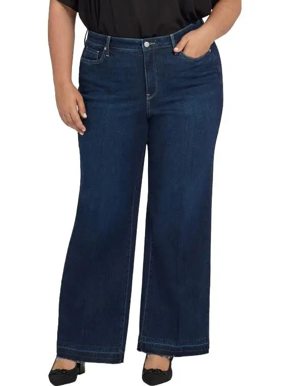 NYDJ Teresa Release Hem Wide Leg Jeans - Midnight Breeze