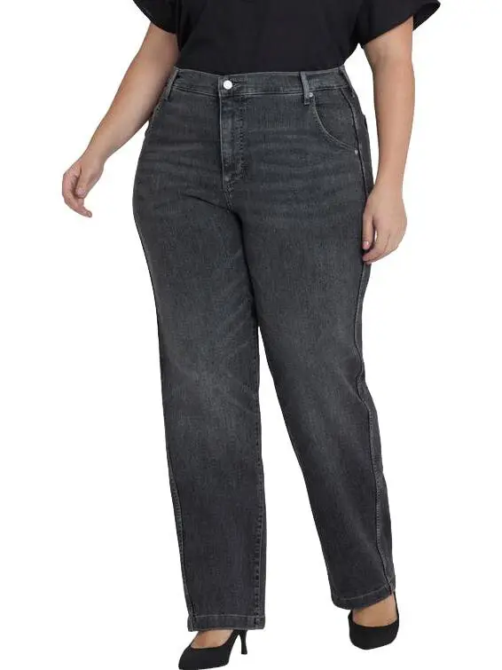 NYDJ Brooke High Waist Straight Leg Jeans - Vintage Noir