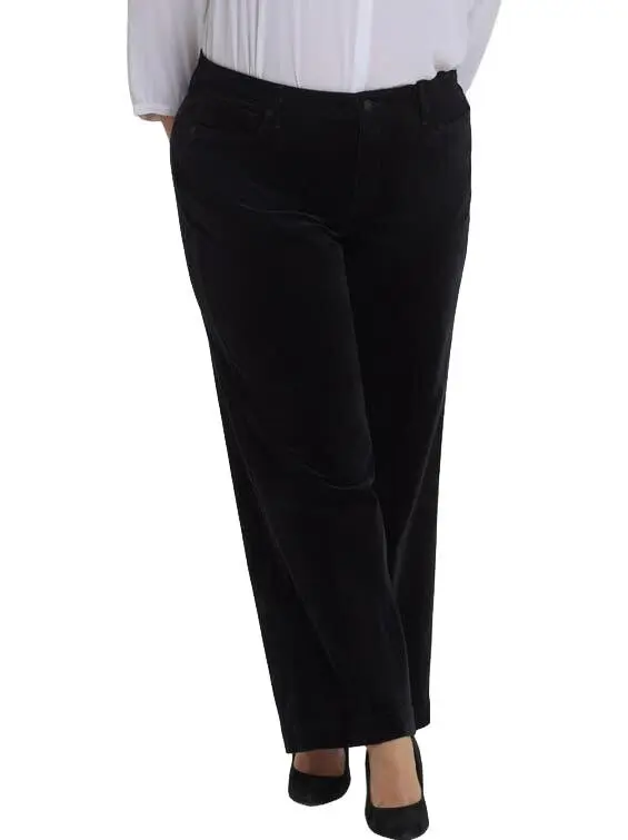 NYDJ Teresa Wide Leg Corduroy Pants - Black