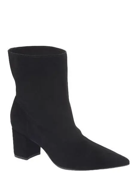 CHOCOLAT BLU Lynette Block Heel Bootie - Black Suede