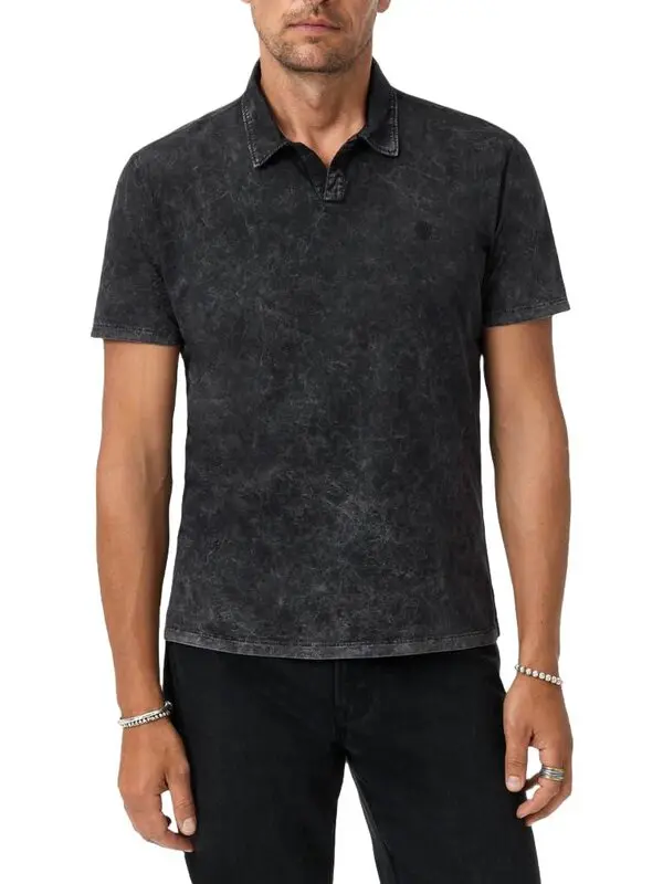 John Varvatos Carsten Johnny Collar Polo - Black