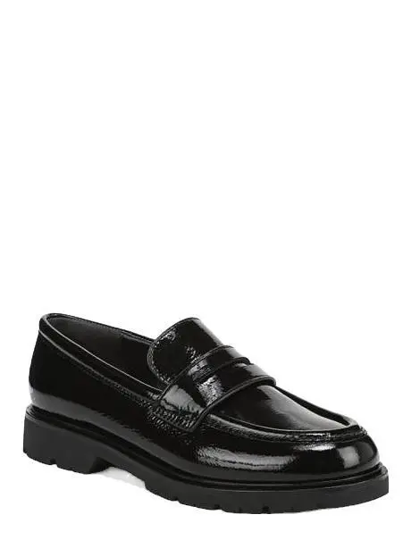 Vince Siena Lugged Penny Loafer - Black Patent