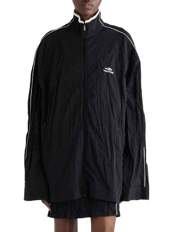 Balenciaga Oversize Track Jacket - 1000 Black