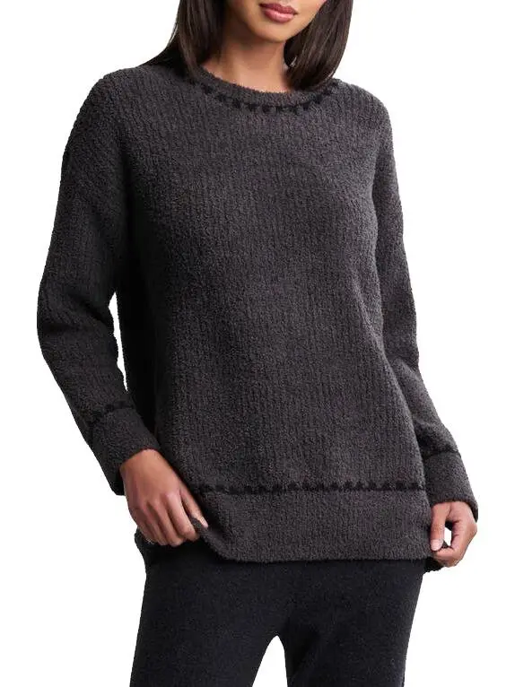 Barefoot Dreams Cozychic® Oversize Rib Crewneck Sweater - Carbon