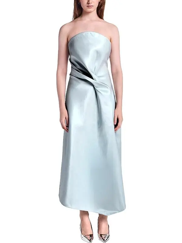 KATE BARTON Liquid Draped Gown - Light Blue