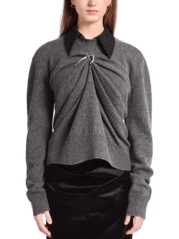KATE BARTON Crewneck Sweater - Charcoal