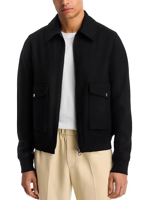 Paul Smith Zip Front Sweater Jacket - Black