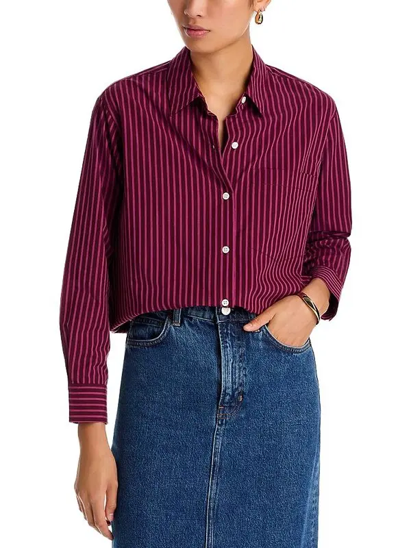 Rails Elsa Shirt - Mulberry Stripe
