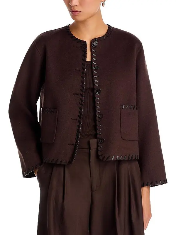 Rails Melanie Whipstitch Jacket - Dark Brown