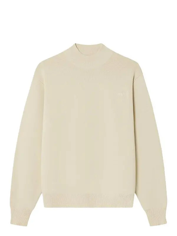 CARRER Milo Mock Neck Sweater - Beige