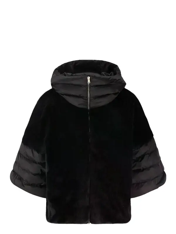 Herno Faux-fur Hooded Jacket - Black