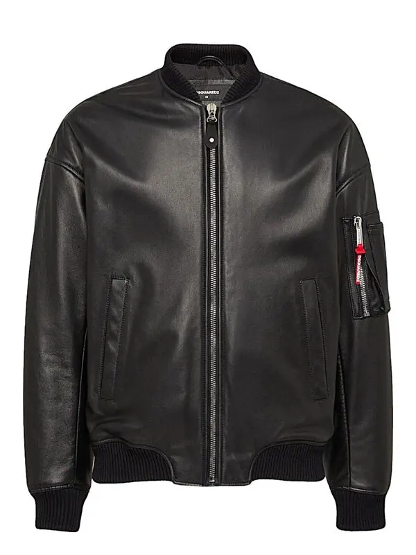 Dsquared2 Leather Topwear - Black