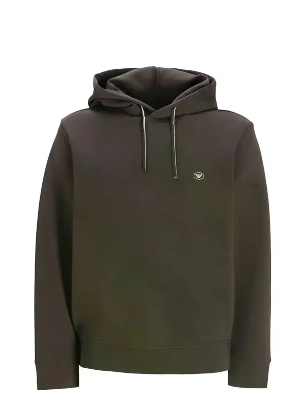 Emporio Armani Logo-plaque Hoodie - Green