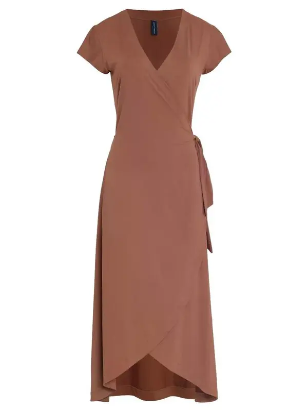 LYGIA & NANNY Falcão Short-sleeve Wrap Dress - Brown