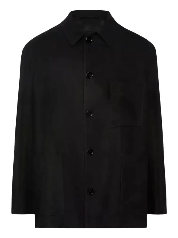 LARDINI Long-sleeve Shirt Jacket - Black