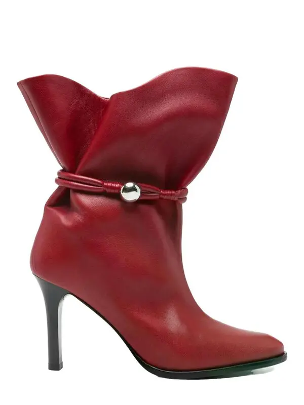 Isabel Marant 90mm Lolya Leather Boots - Red