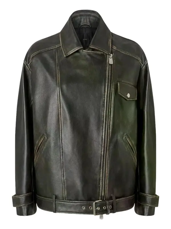 Pinko Leather Jacket - Black