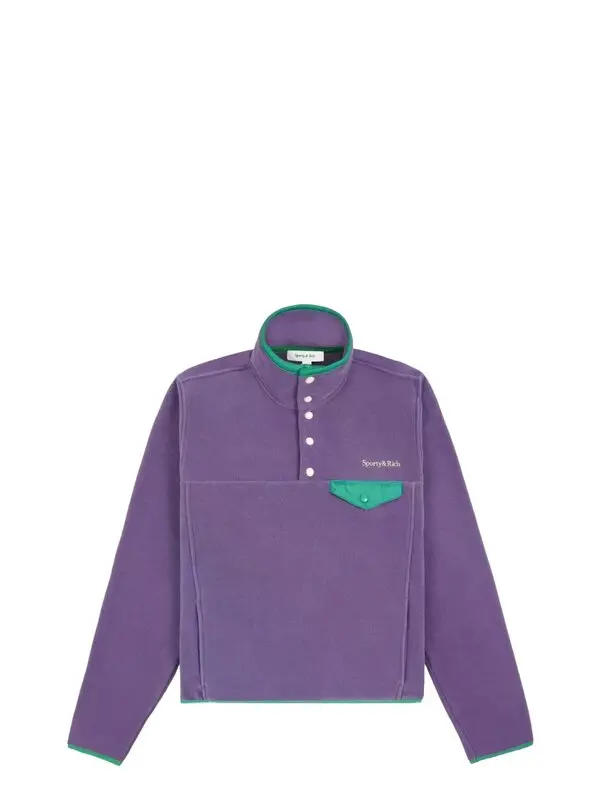 SPORTY & RICH Logo-embroidered Sweatshirt - Purple