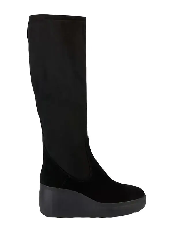 Geox Knee-high Wedge Boots - Black