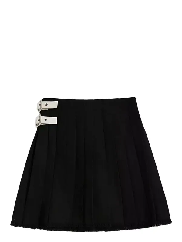 JIL SANDER Wool Mini Skirt - Black