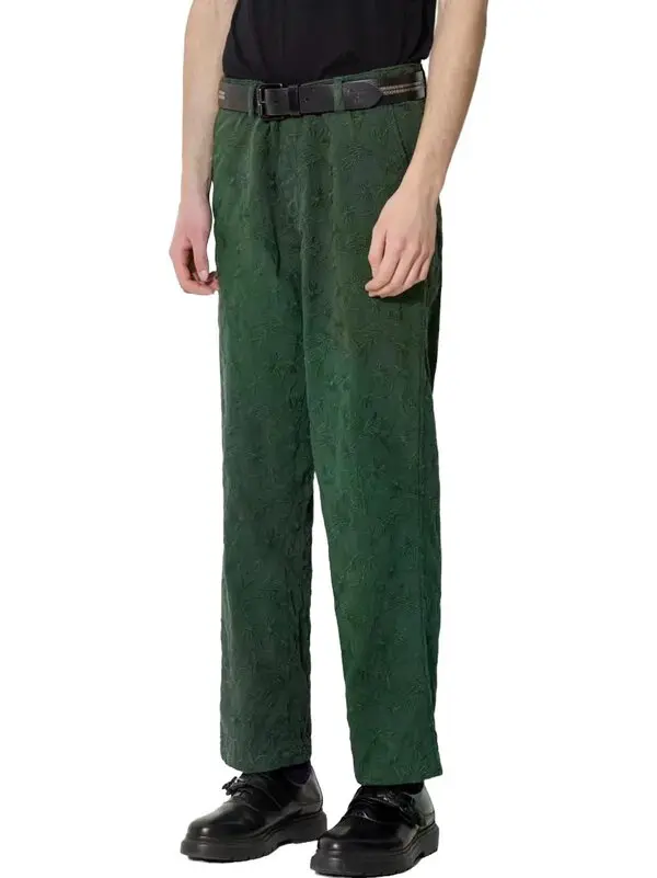 CORRIDOR Floral Embroidered Trousers - Green
