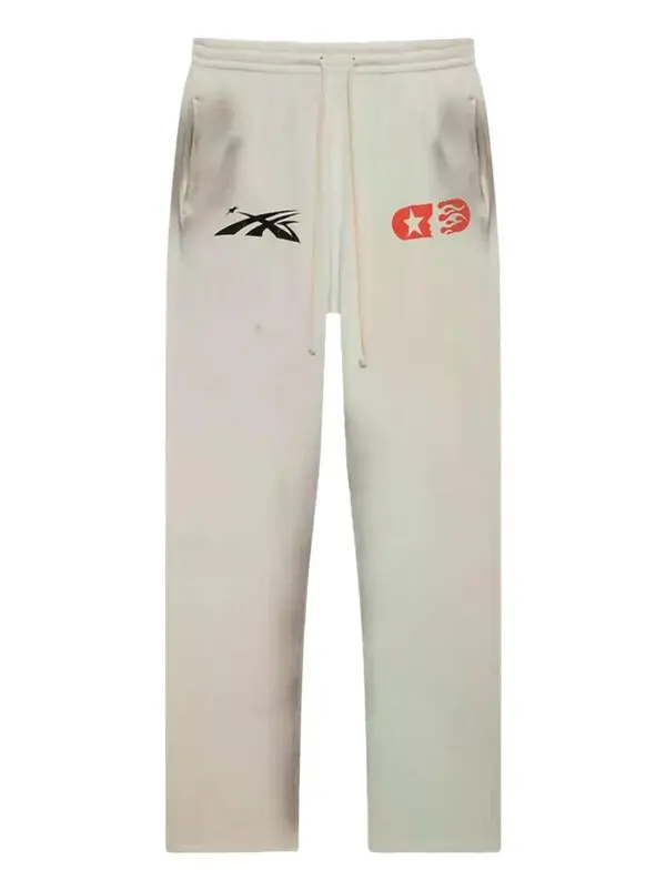 HELLSTAR If You Dont Like Us Beat Us Track Trousers - White