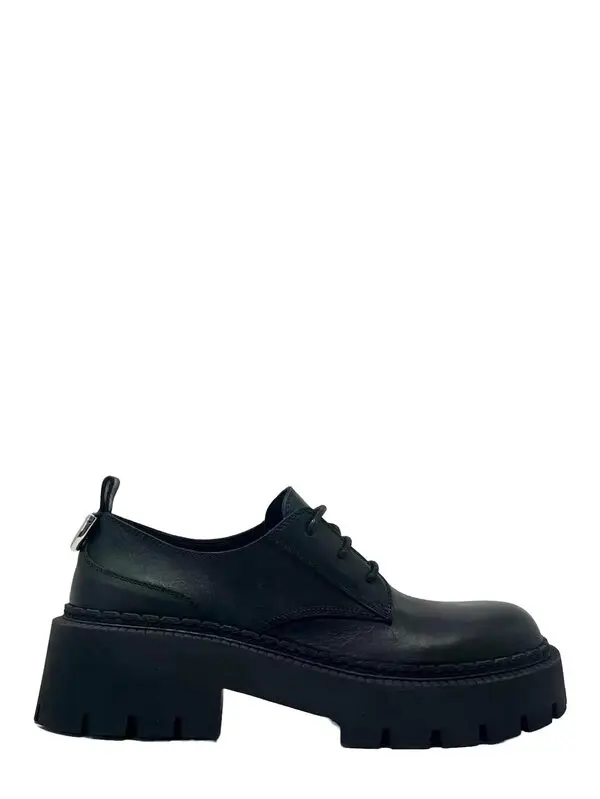 VIC MATIE Lace-up Platform Shoes - Black