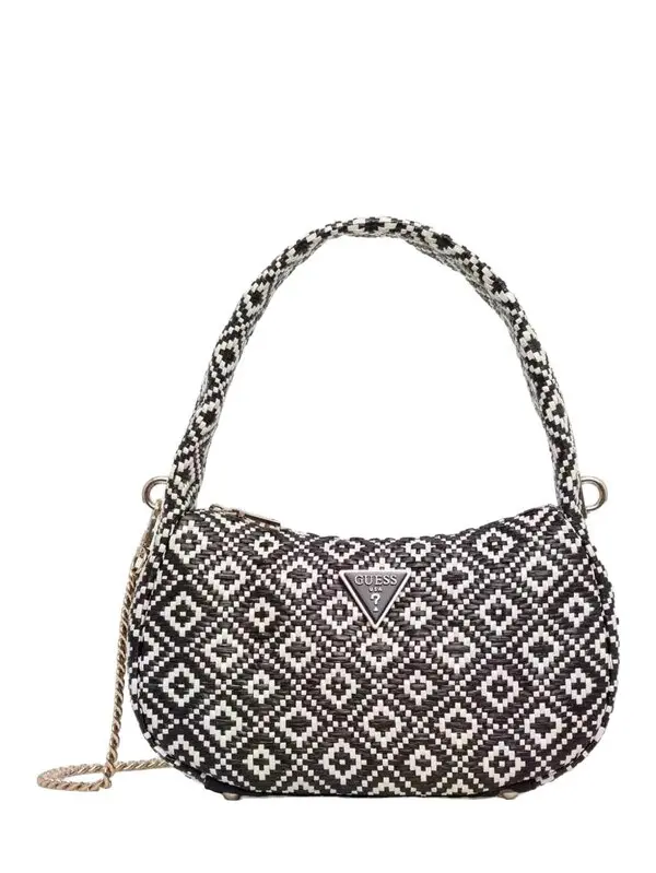 Guess Logo-plaque Crossbody Bag - Black