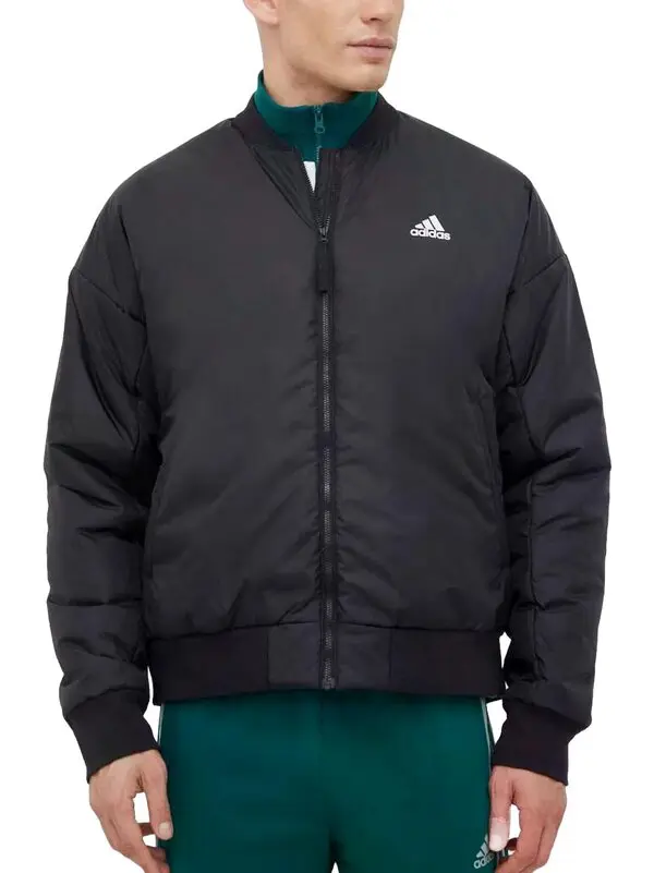 Adidas Logo-print Bomber Jacket - Black