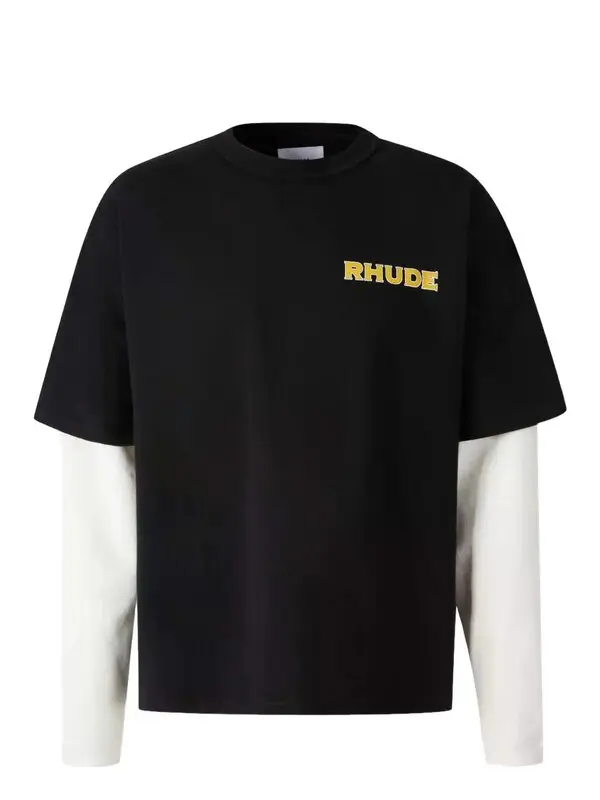 Rhude Logo-print Cotton T-shirt - Black