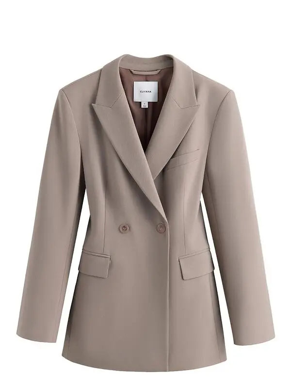 Cuyana Wool Cinched Blazer - Clay