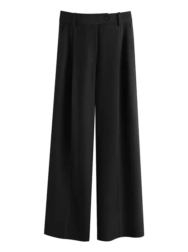 Cuyana Wool Wide Leg Pant - Black