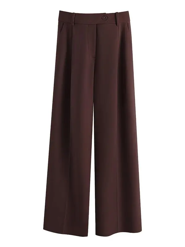 Cuyana Wool Wide Leg Pant - Fondant